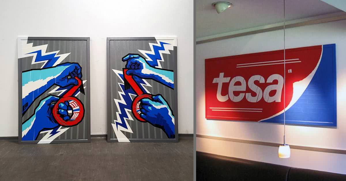 Tape Art for Tape Manufacturer "Tesa" | Artist: Ostap