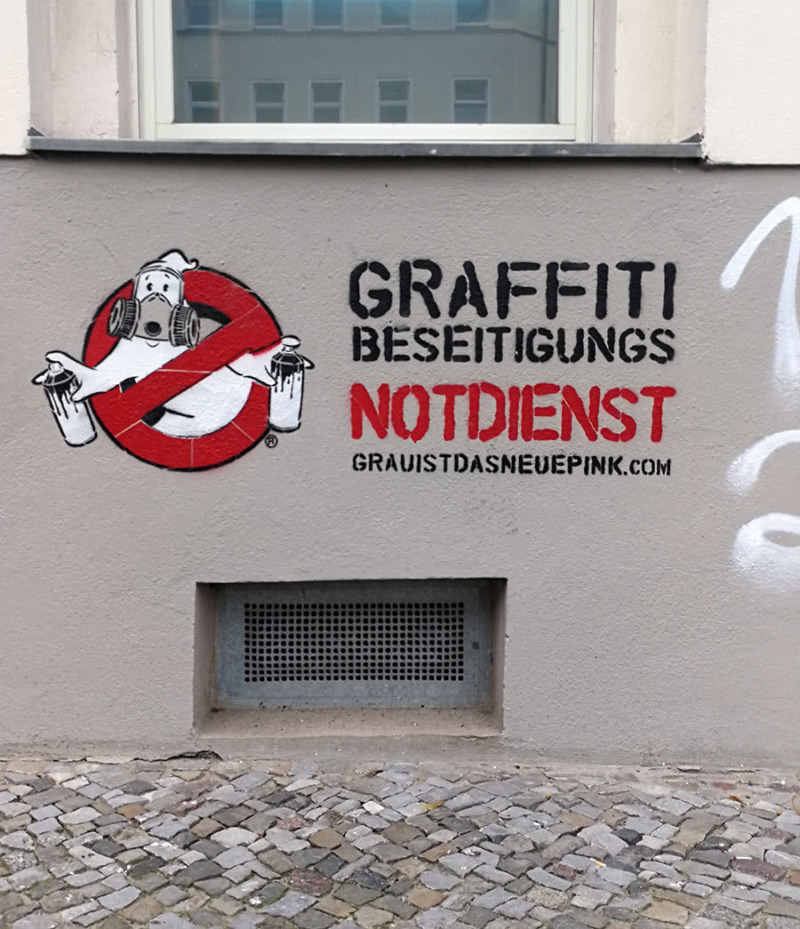 Fake Guerrilla Marketing Campagne for "GraffitiBusters" Service